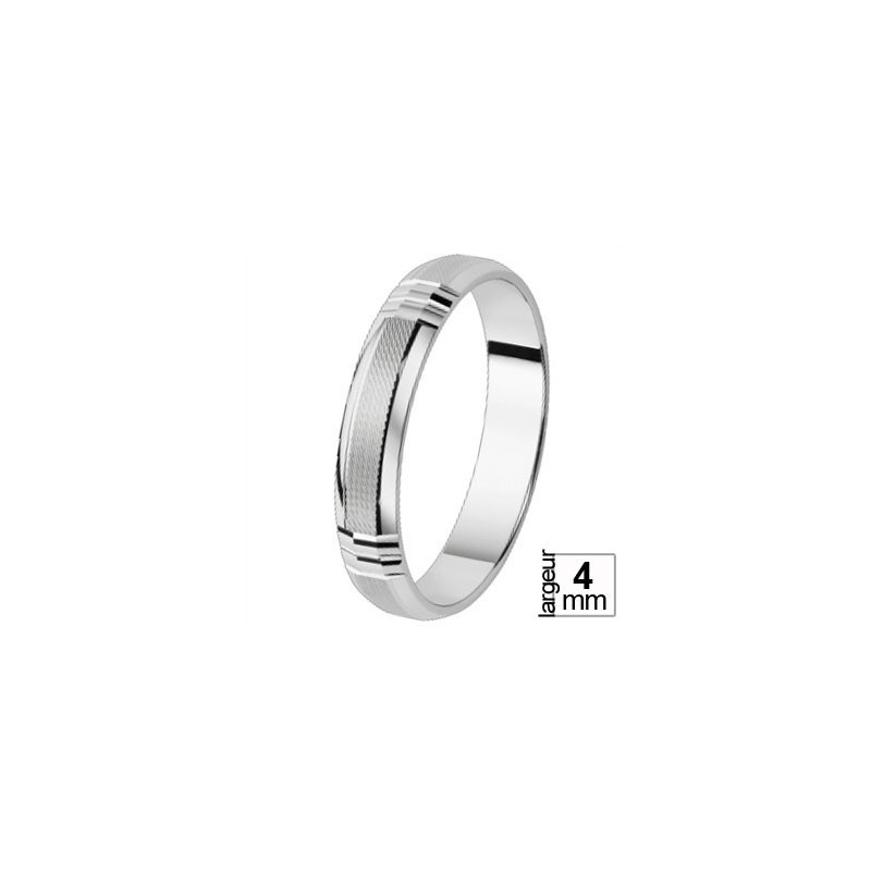 Alliance homme en Or blanc - Collection de la Boutique de l'Alliance